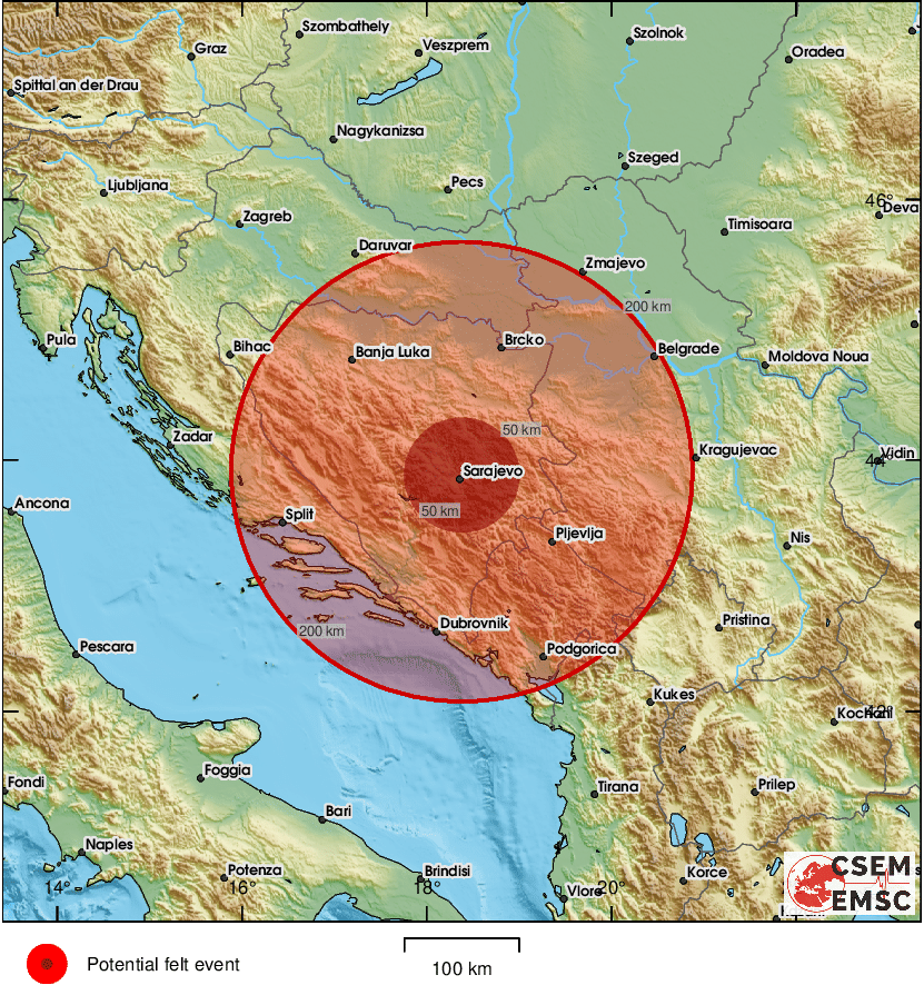 Zemljotres u Bosni i Hercegovini, građani: "Zatreslo fino..." - BosnaInfo