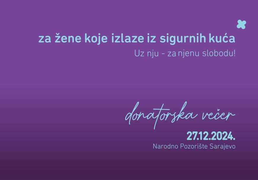 Donatorska večer 'Uz nju - za njenu slobodu' u Narodnom pozorištu Sarajevo