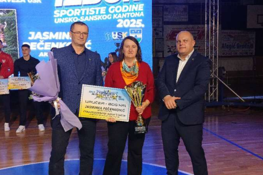 Jasminka Pečenković najbolja sportistkinja USK za 2025. godinu - BosnaInfo