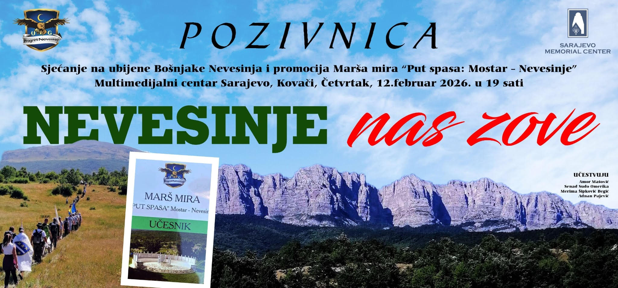 Sjećanje na ubijene Bošnjake Nevesinja i promocija Marša mira "Put ...